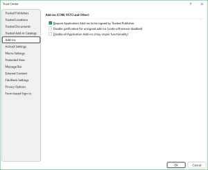 Trusted Publisher in Microsoft Excel - NumXL